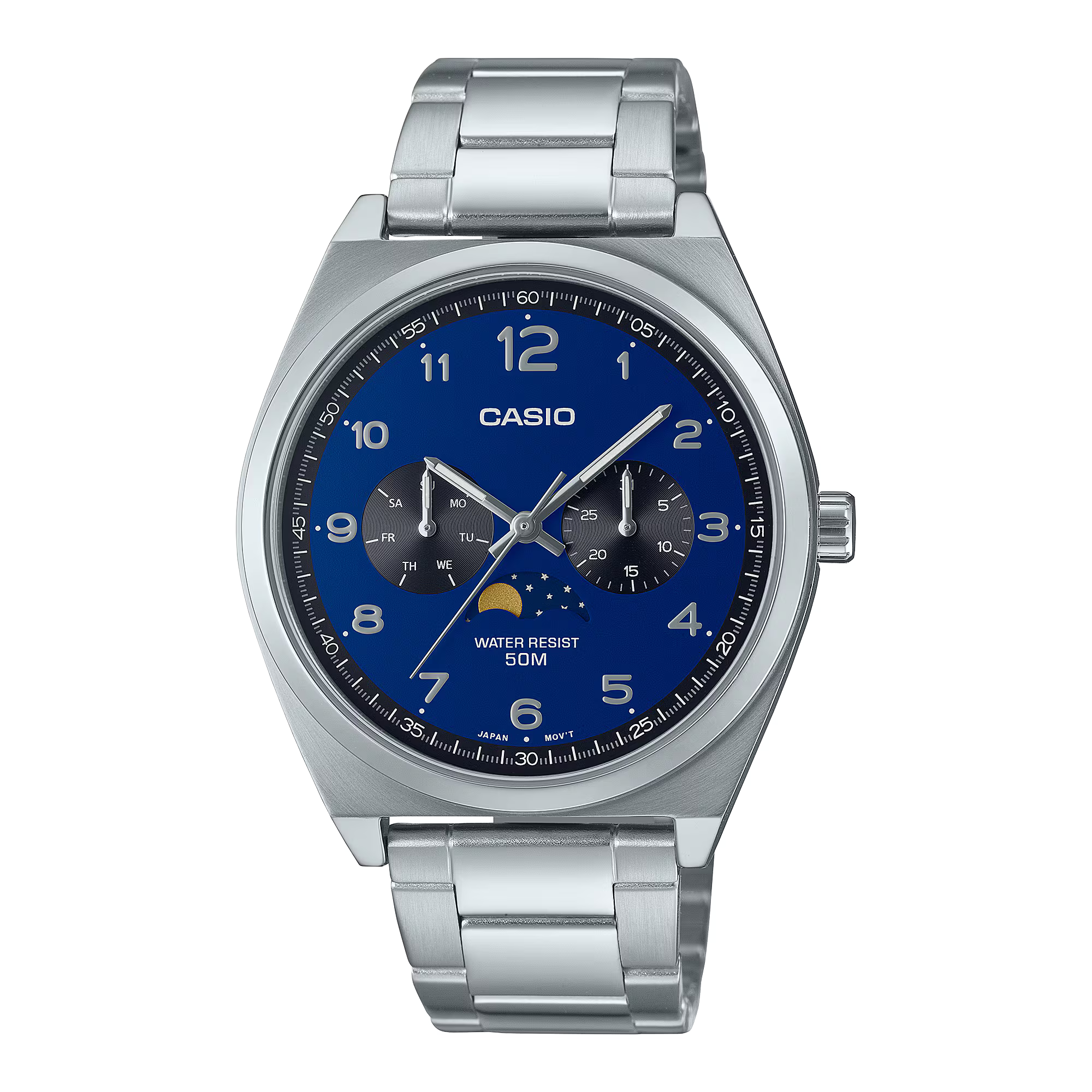 CASIO MTP-M300D-2AV MOONPHASE QUARTZ ANALOG BLUE DIAL WATCH – Usagi Imports